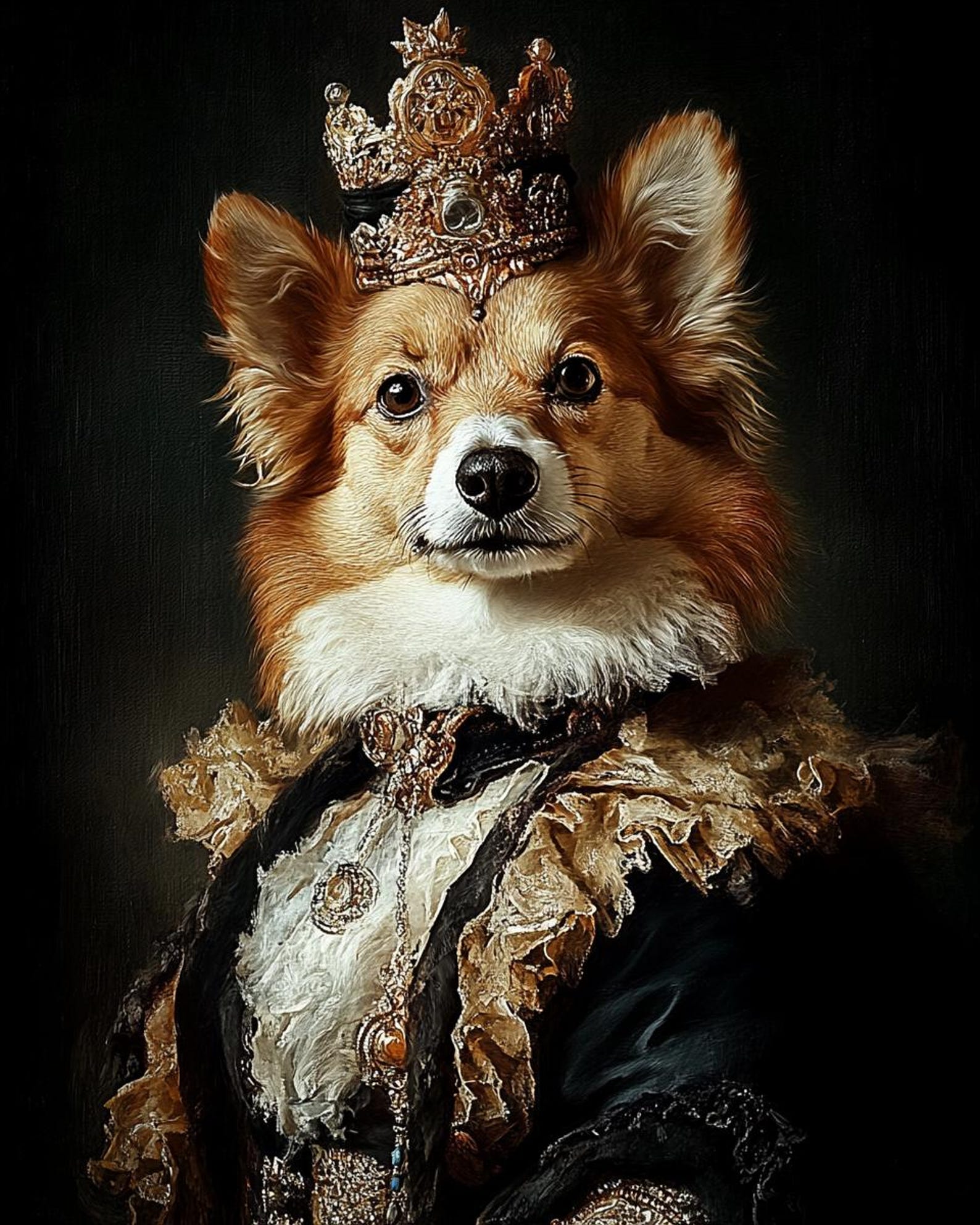 Custom Pet Portrait, Royal Pet Portrait, Dog Portrait, Pet Loss Gift ...