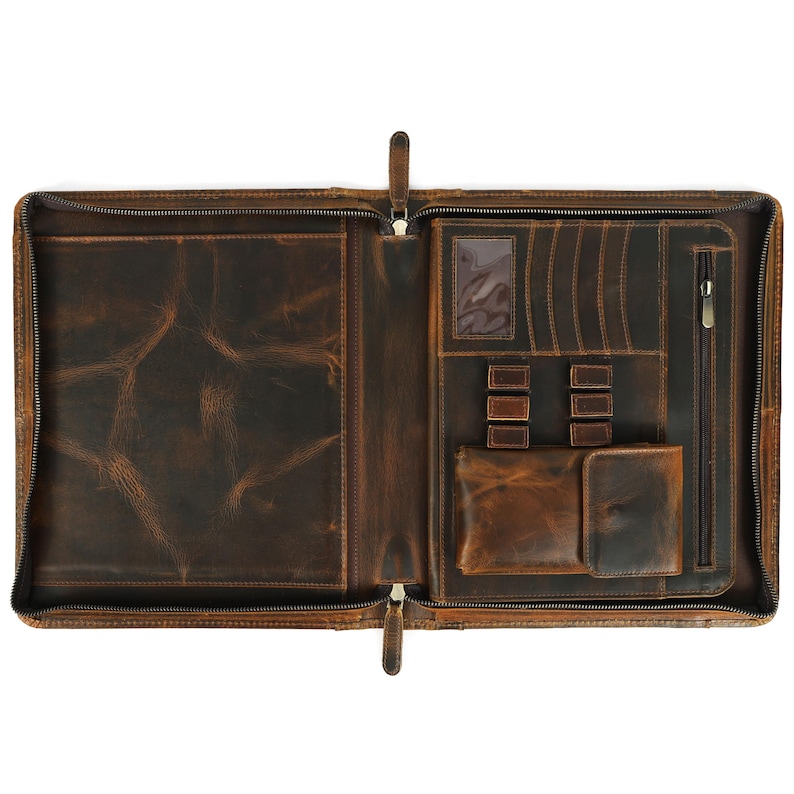 Personalized Full Grain Leather Padfolio – A4 Executive Organizer - Etsy