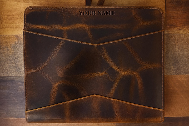 Personalized Full Grain Leather Padfolio – A4 Executive Organizer - Etsy