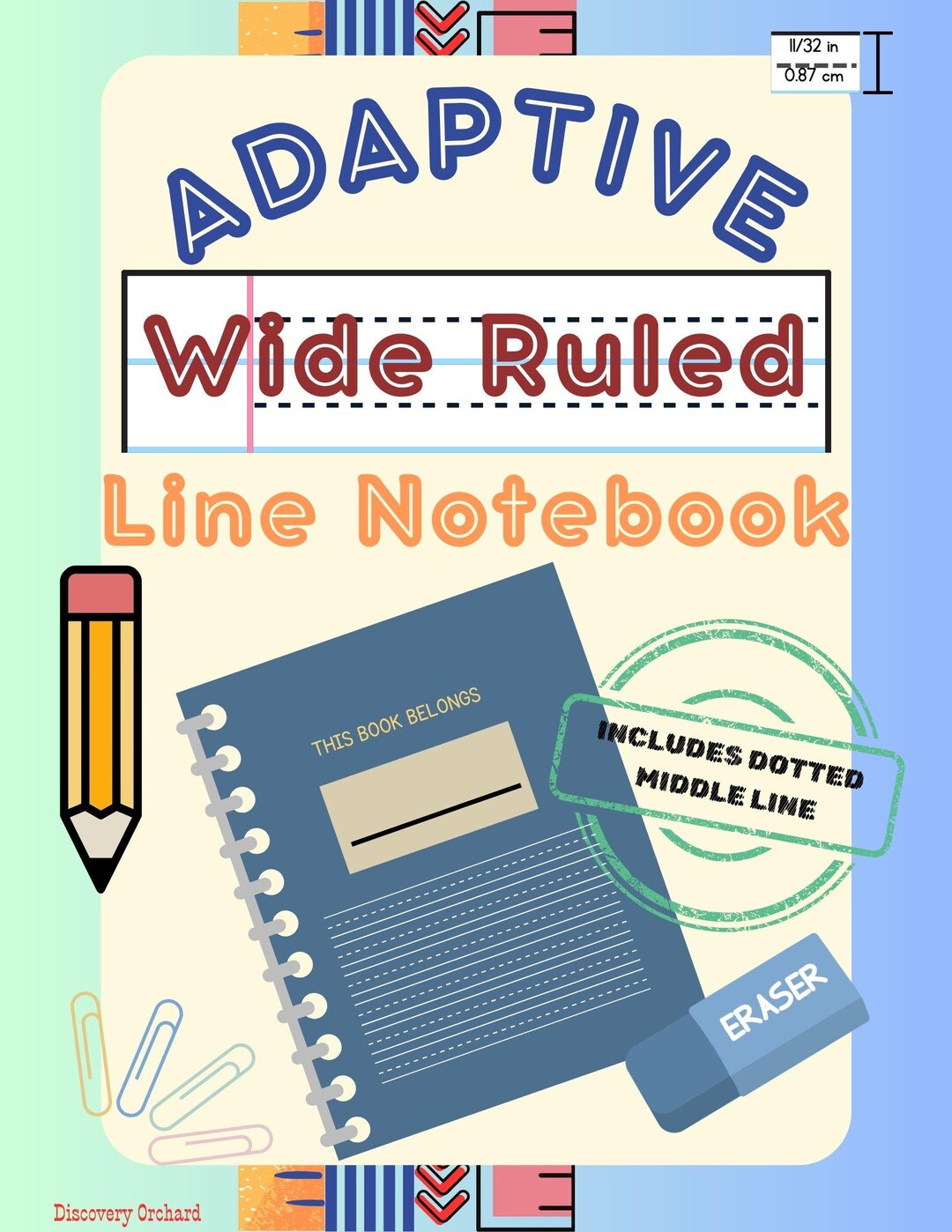 Adaptive Wide-ruled Lined Paper Notebook.100 Pages Blank Pages With ...