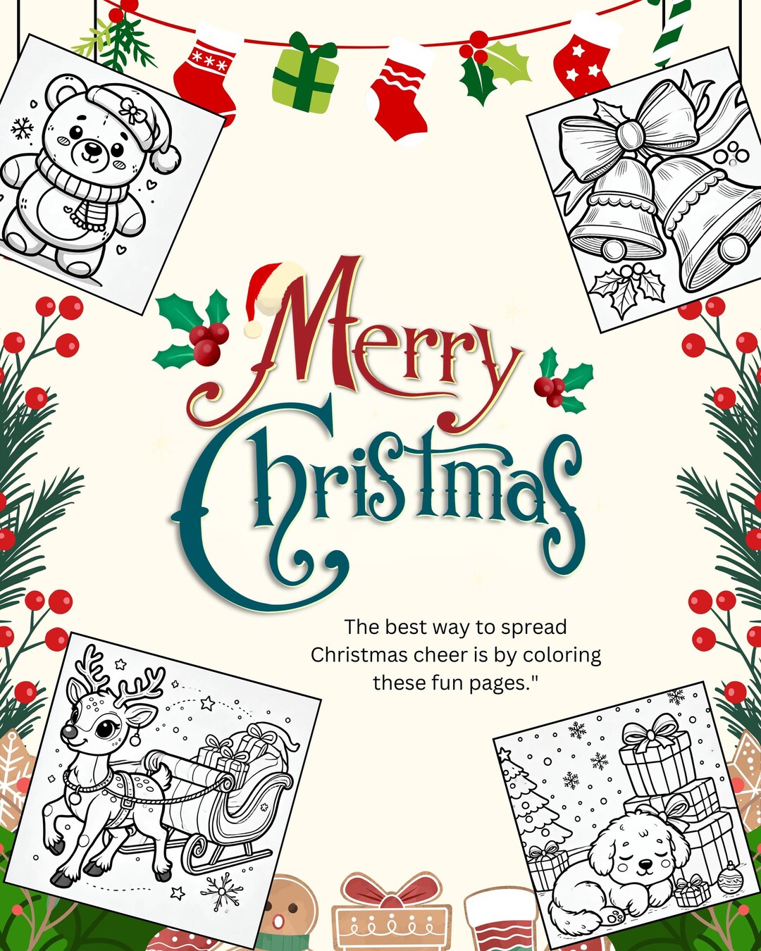 Christmas Coloring Pages Cute Christmas Coloring Designs Christmas ...