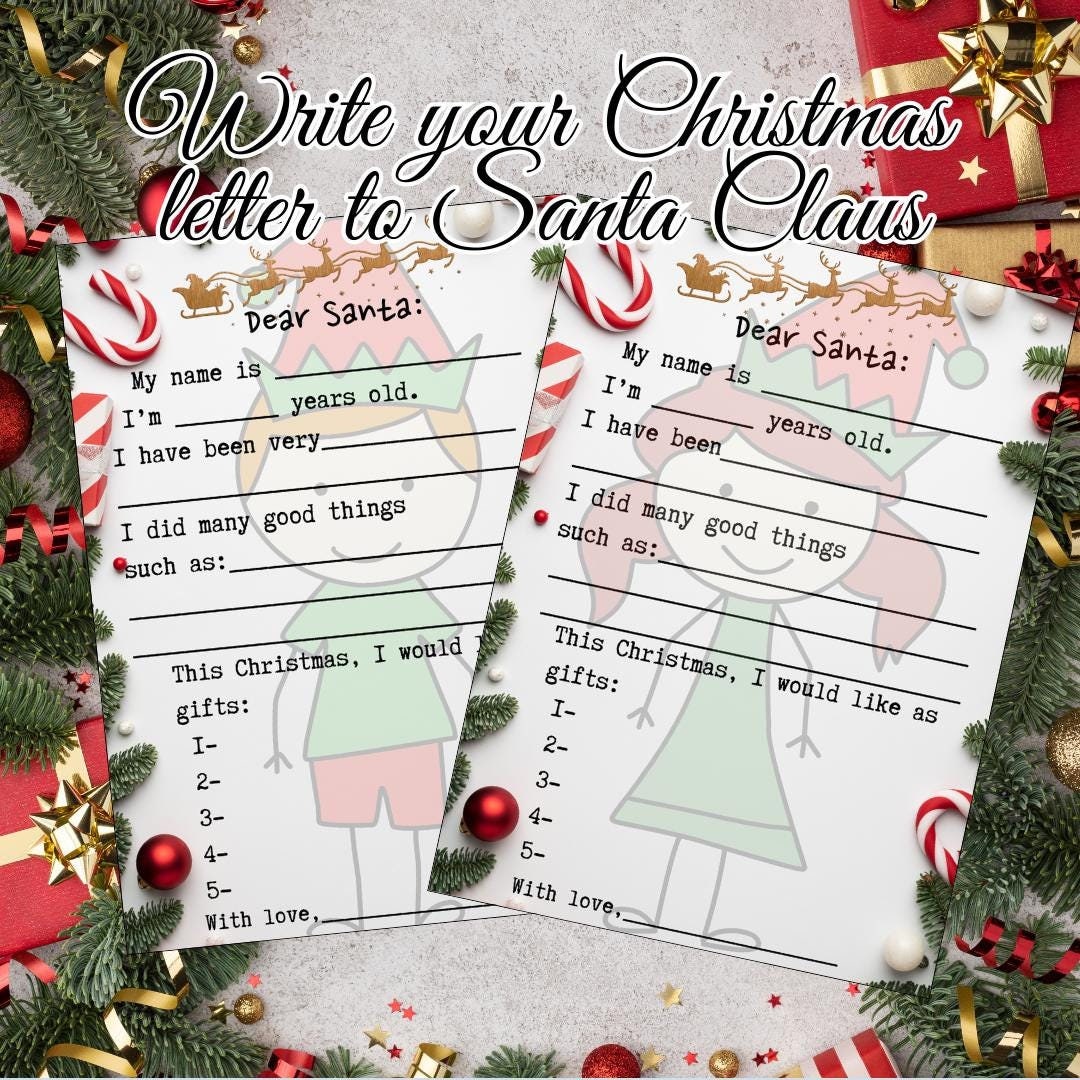Christmas Letters Letter to Santa Wish List Christmas Letters Letter to ...