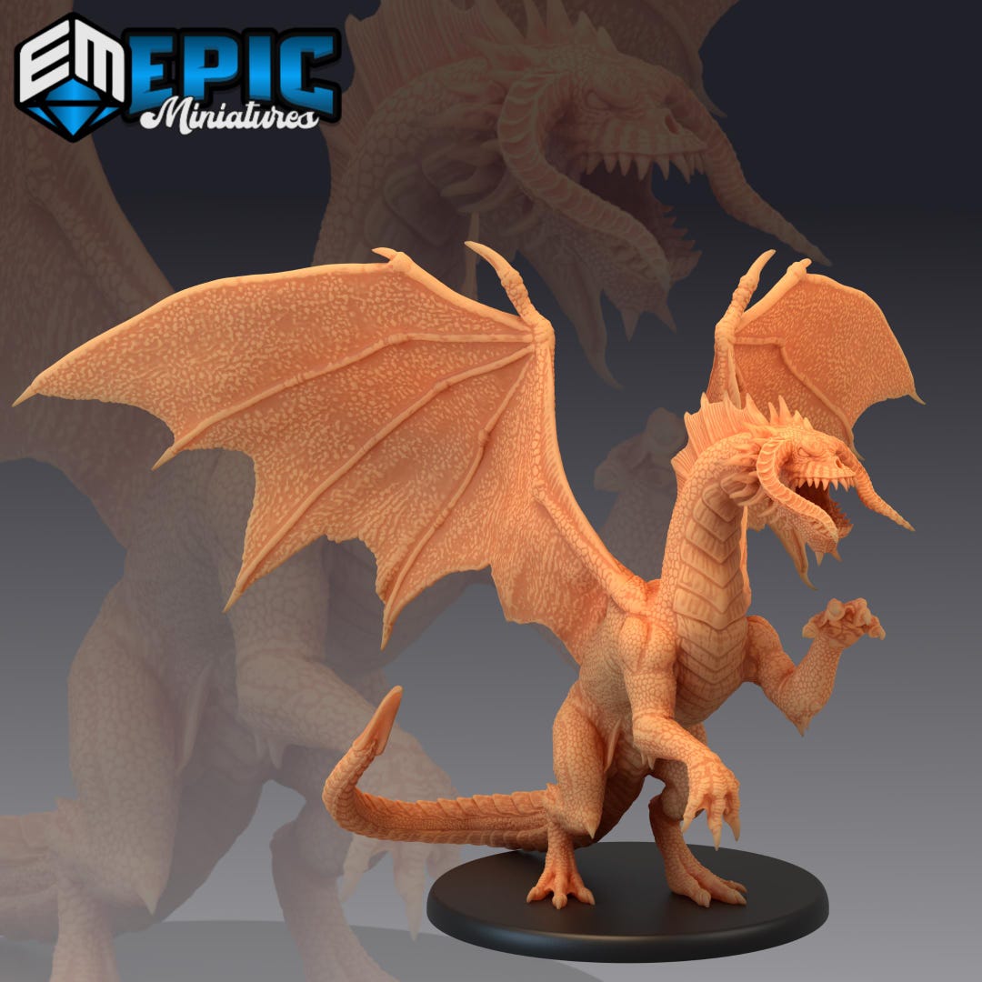 Young Black Dragon (large) / Acid-breathing Winged Drake / Swamp ...