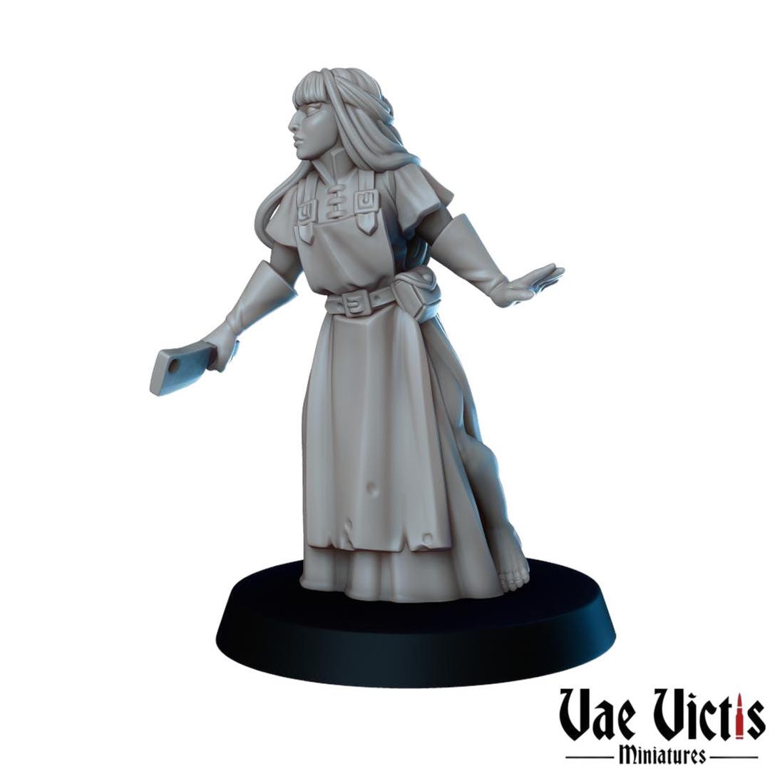 Butcher Witch, Vae Victis, 28mm & 32mm Scale TTRPG Miniatures - Etsy