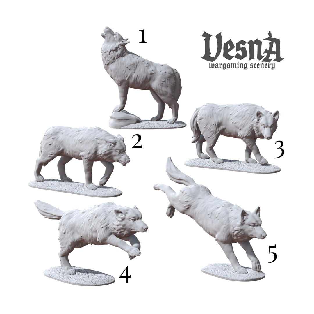 Wolves (5) / Pack of Wolves / Forest Beast or Road Encounters, Vesna ...
