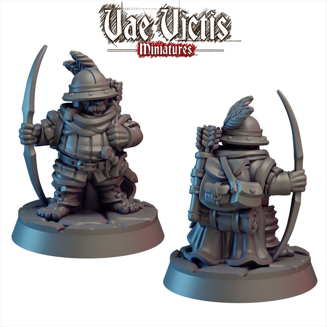 Halfing Scout Archer, Vae Victis, 28mm & 32mm Scale TTRPG Miniatures - Etsy