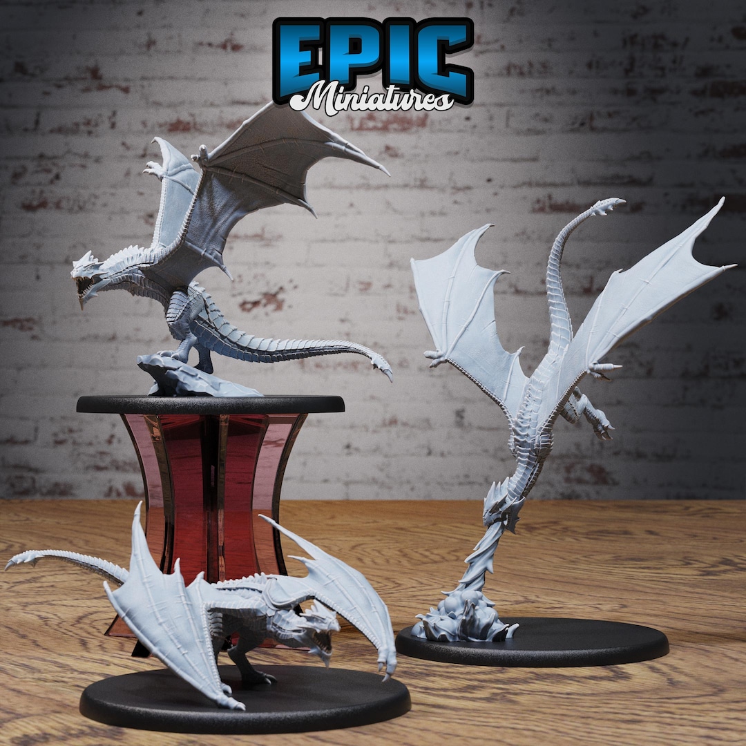 Wyverns (large), Epic Miniatures, 28mm & 32mm Scale TTRPG Miniatures - Etsy