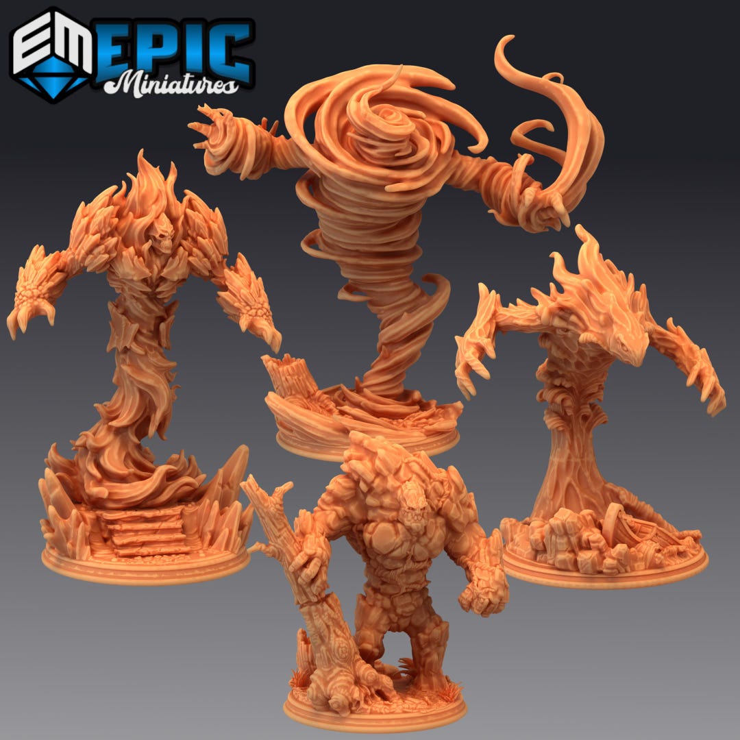 Elemental Primes (large and Huge), Epic Miniatures, 28mm & 32mm Scale ...