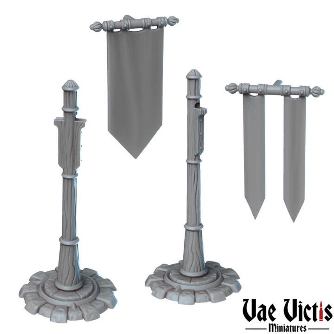 Banners, Vae Victis, 28mm & 32mm Scale TTRPG Miniatures - Etsy