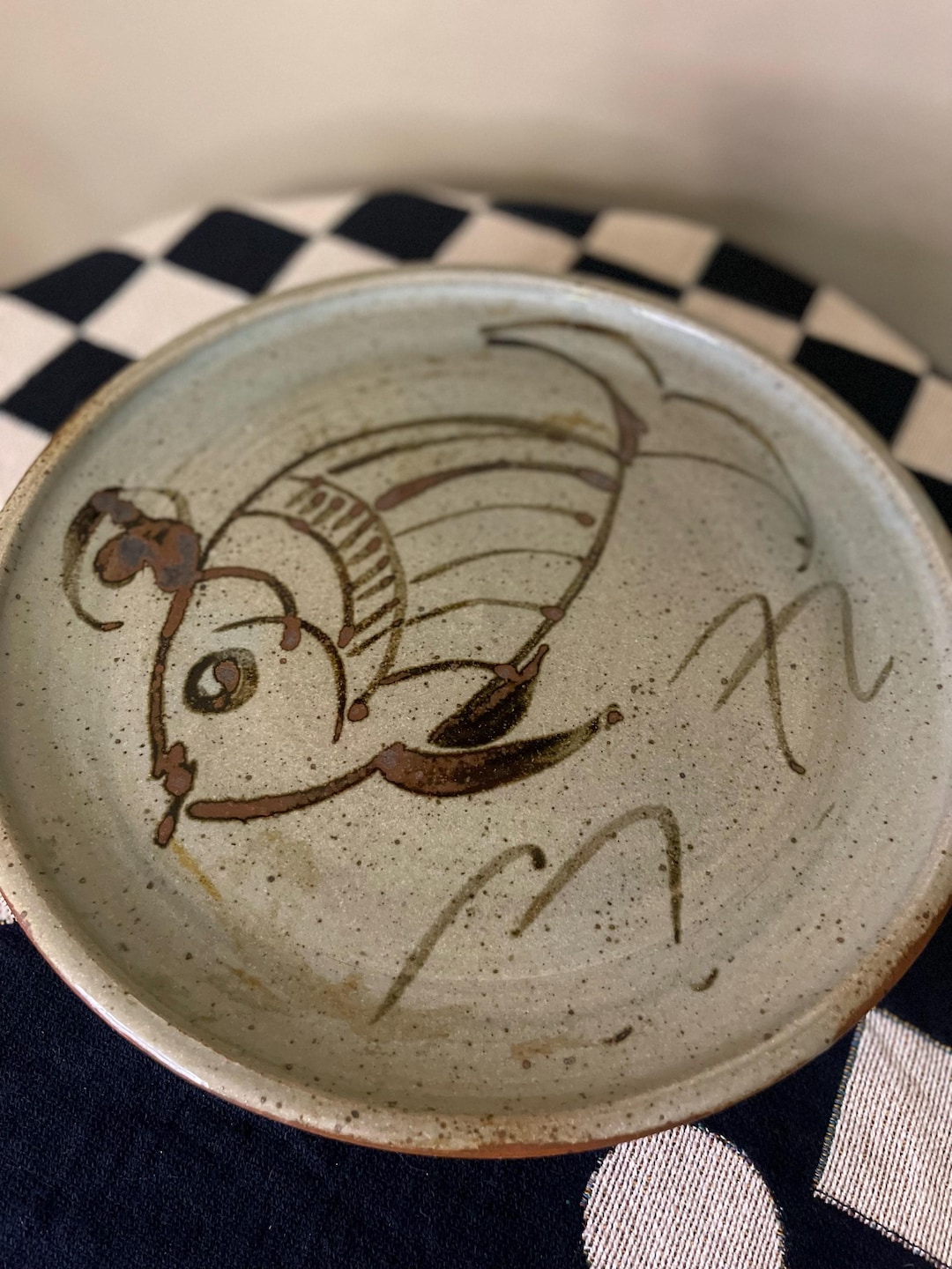 Studio Pottery Large Fish Platter - Etsy