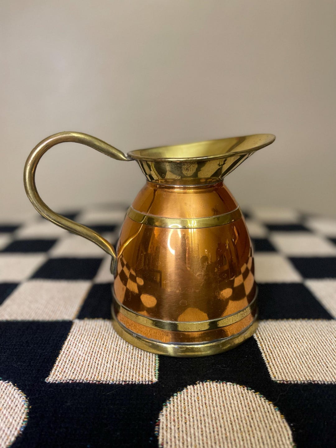 Small Copper and Gold Pitcher - Etsy New Zealand