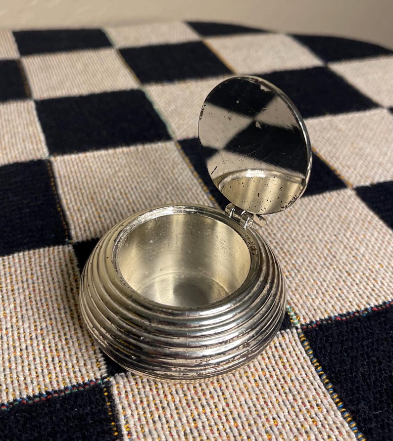 Vintage Art Deco Silver Pill Box/ring Dish - Etsy