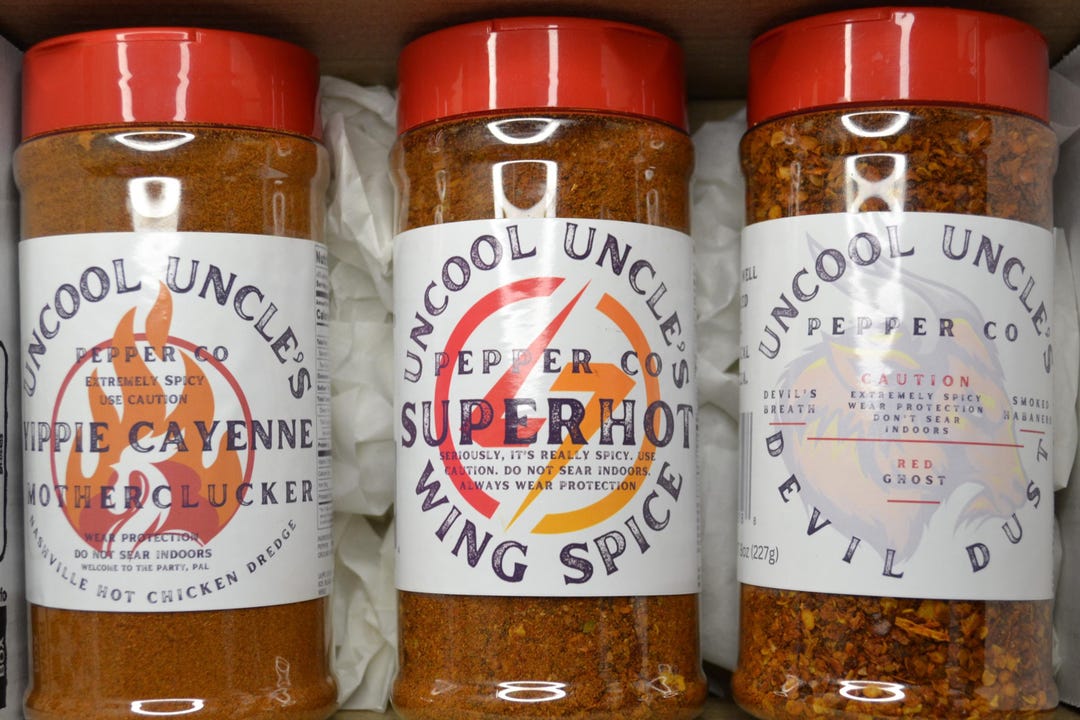 The Uncle's 3 Pack. the Hottest Blends Offered! Superhot, Devil Dust ...