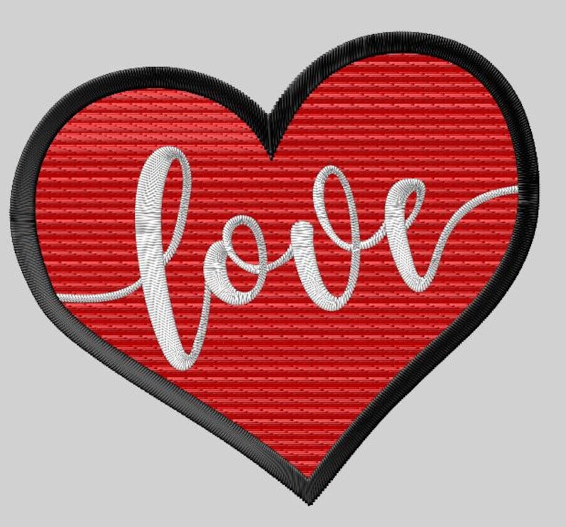 Heart Patch 4x4 | .dst, .pes, .exp, .hus, .vp3, and More - Etsy