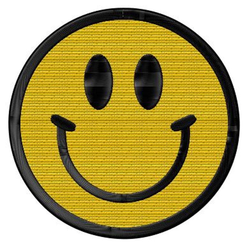 Smiley Patch 3x3 | .dst, .pes, .exp, .hus, .vp3, and More - Etsy