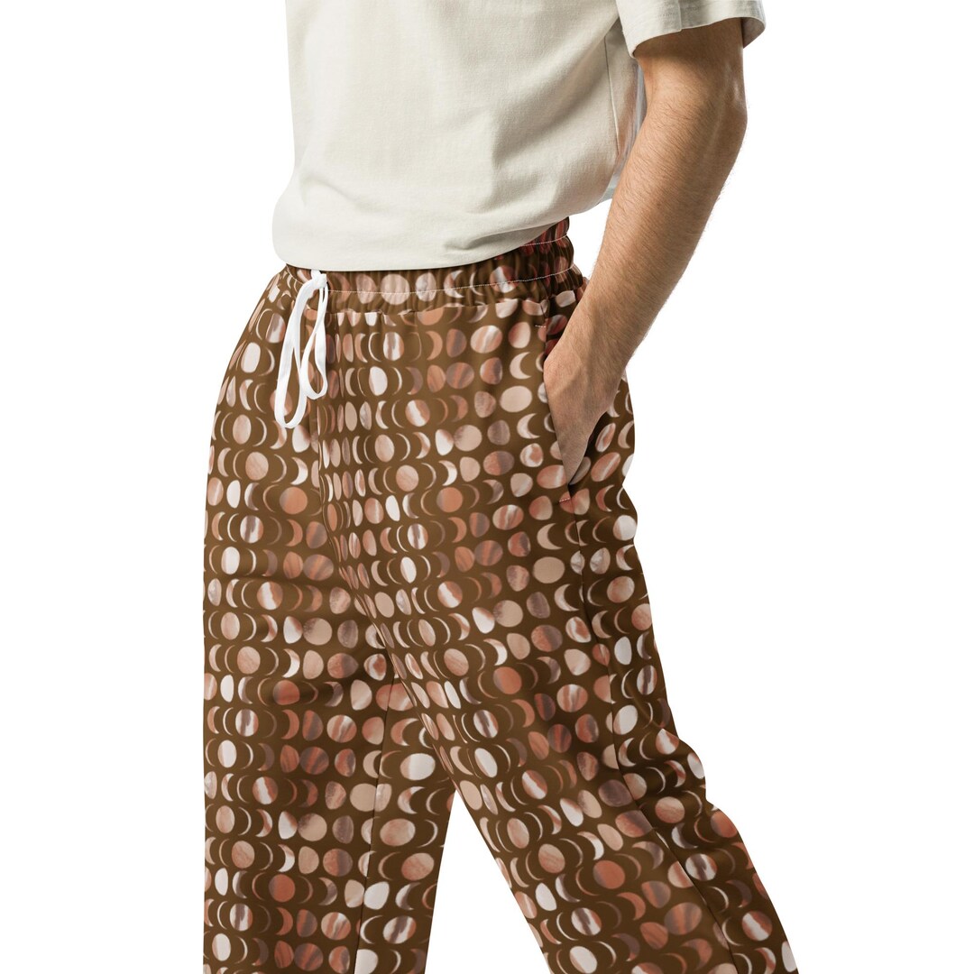 Moon Phases Printed Joggers Pants With Pockets, Outer Space Celestial ...