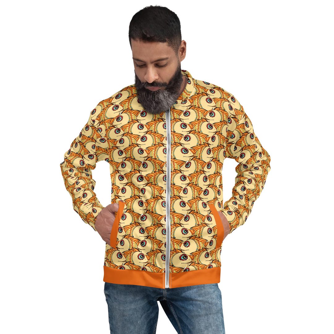 Fish Ocean Bomber Jacket, Under the Sea Jacket, Fish Lover Gifts, Men ...