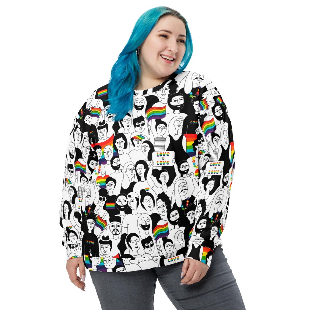 LGBTQ Gay Pride Parade Sweatshirt, Gay Lesbian Rights Sweatshirt, LGBTQ ...