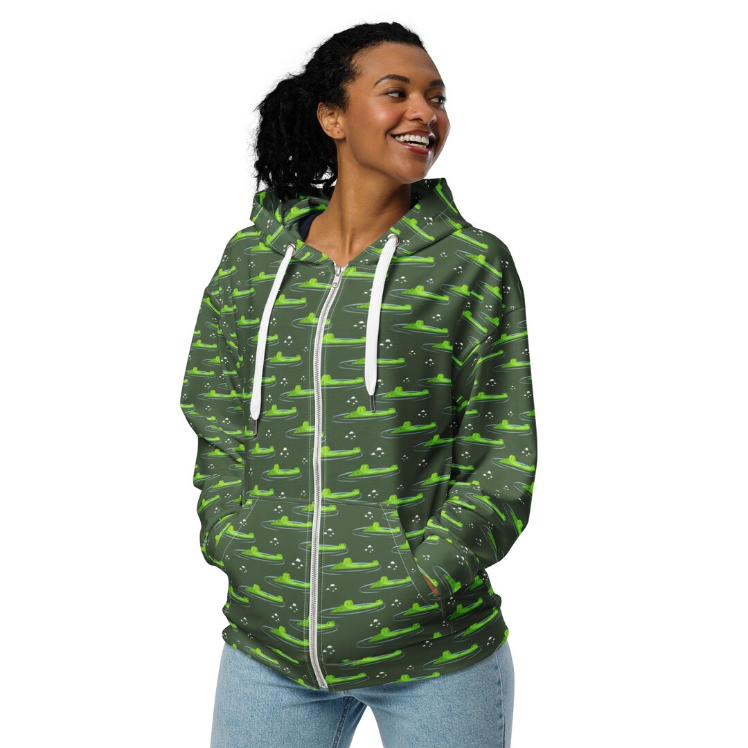 Alligators Crocodiles Printed Zipper Hoodie, Reptile Lovers Gift ...