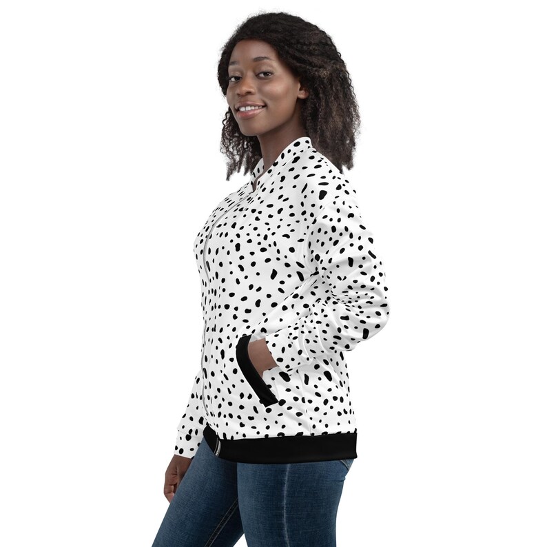 Dalmatian Spots Bomber Jacket, Dalmatian Dog Lovers Gift, Streetwear ...