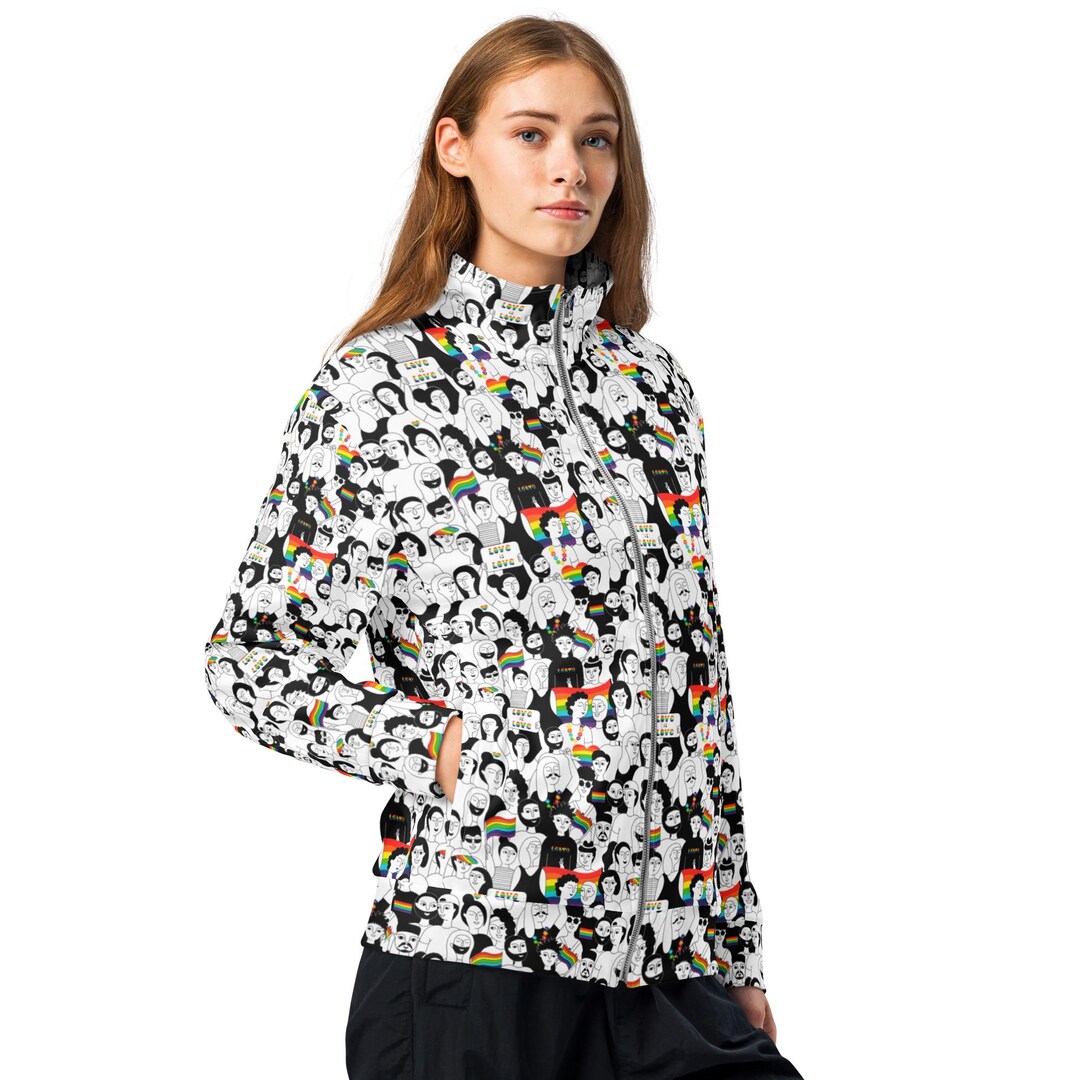LGBTQ Gay Pride Parade Track Jacket, Gay Lesbian Streetwear Jacket ...