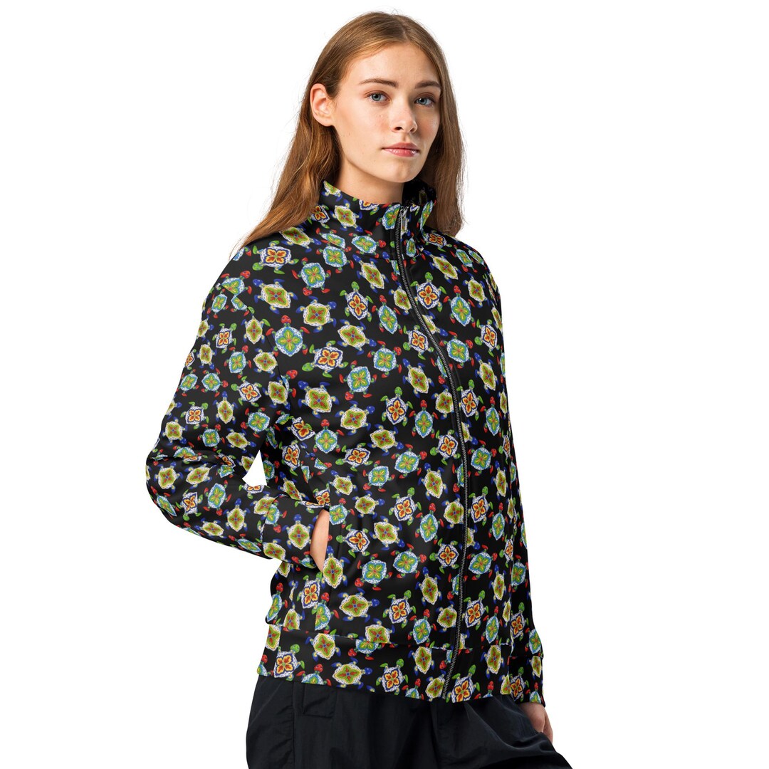 Nautical Sea Turtles Track Jacket, Western Streetwear Fashion Zip-up ...