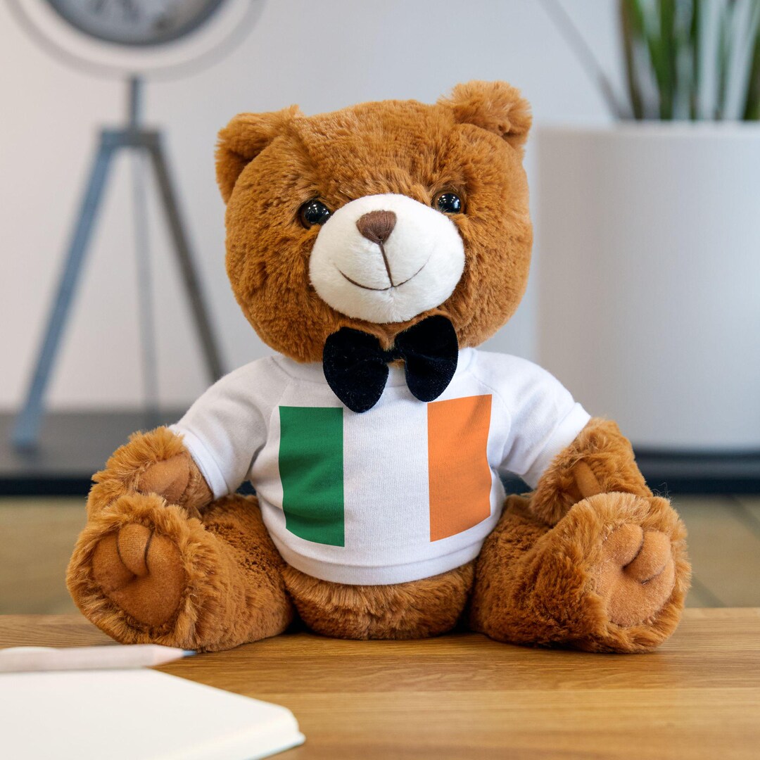 Ireland Teddy Bear With T-shirt Patriotic Gift for Mothers Day Fathers ...
