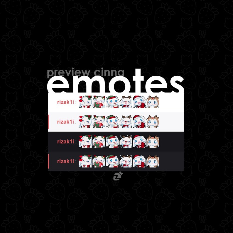 6 Cinnamon Ver. Holydays Emote Package | Cute Emotes for Twitch | Kick ...