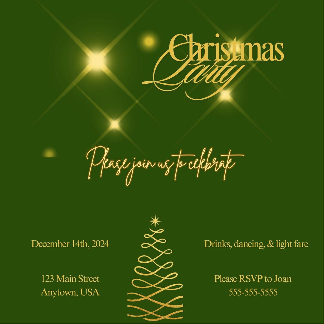 Christmas Party Invitation - Etsy