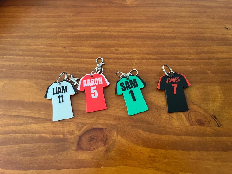 Personalized Netball Personalized Soccer Jersey Keychain Sports Gift ...