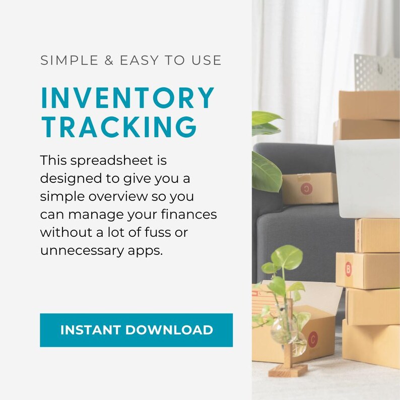 Easy Inventory Tracking Spreadsheet - Etsy