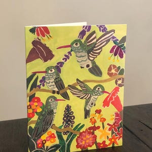 Hummingbird Note Card - Etsy