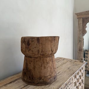 Antique Primitive Wooden Planter, Rustic Ukhali Side Table - Etsy