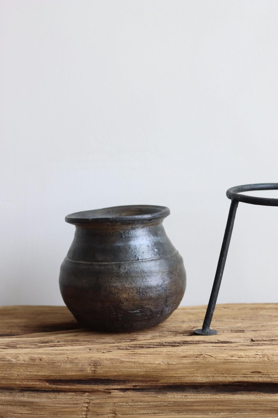 Vintage Clay Pot Rustic Small Pottery Vessel | Farmhouse Decor| Antique ...