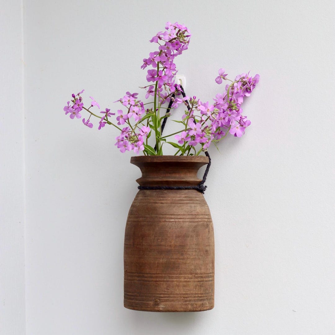 Early 1900s Vintage Nepali Jug Pot, Antique Pot, Rustic Wooden Pot ...