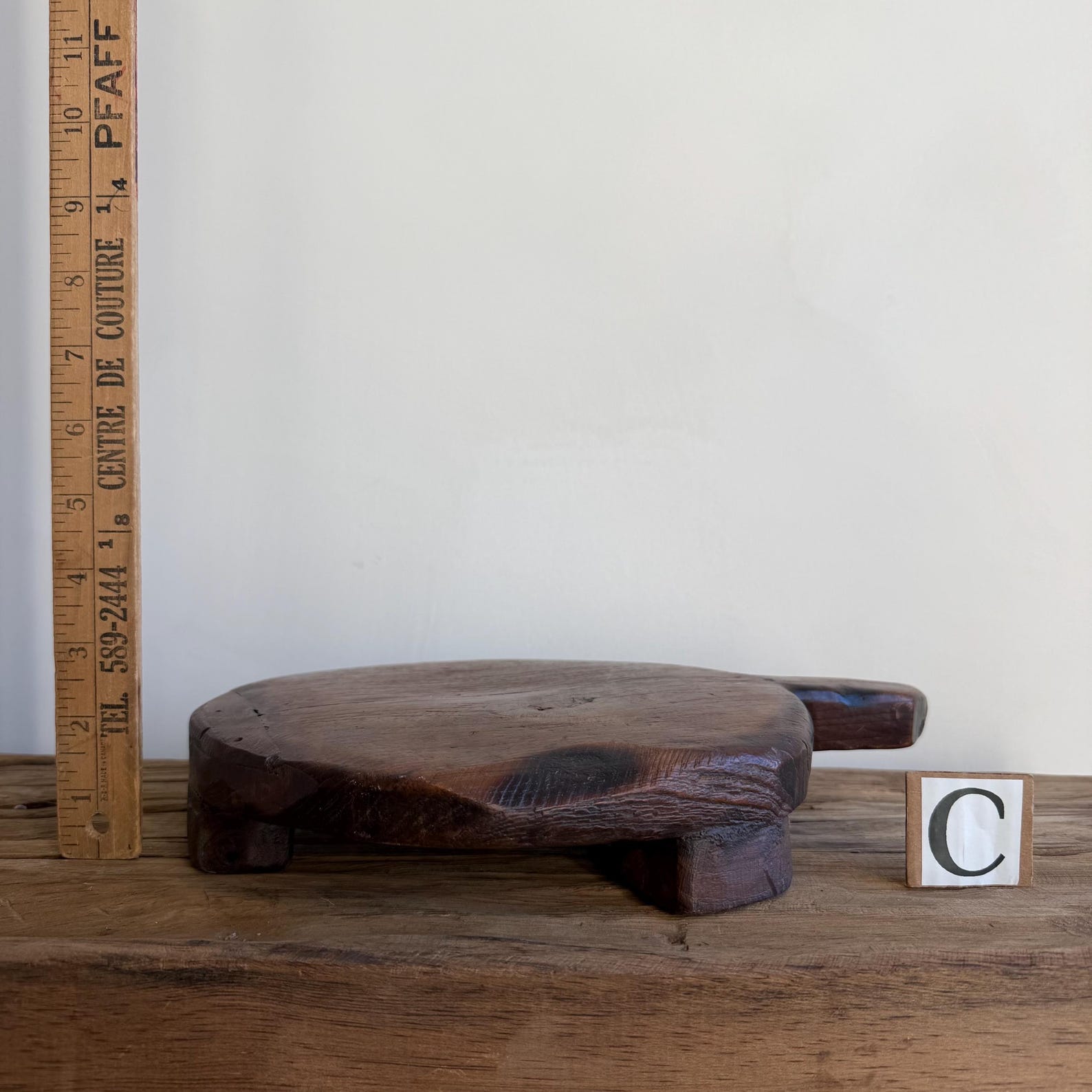 Rustic Circular Vintage Chapati Wooden Riser Trivet, Farmhouse Decor ...