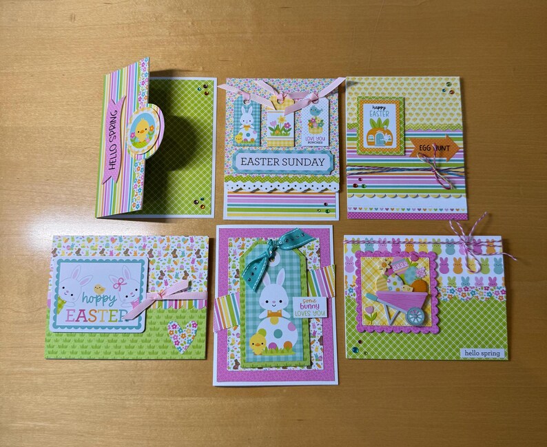 Easter Greeting Cards Set of 6 Easter/spring Cards - Etsy
