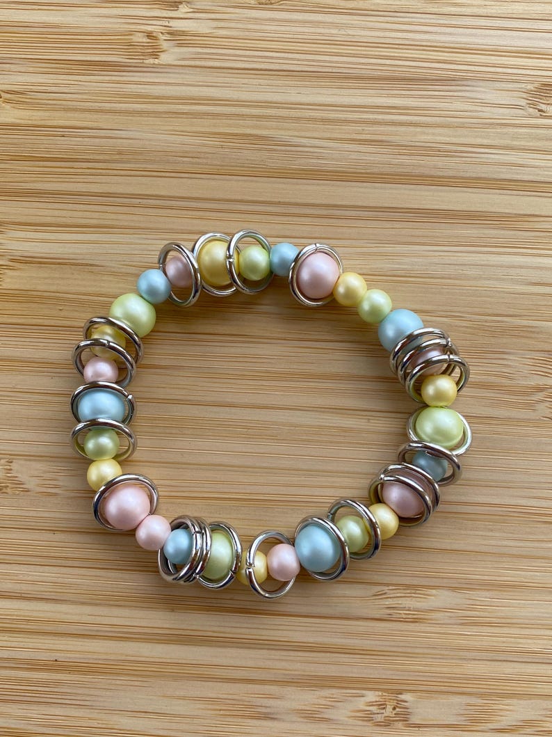 Beaded Fidget Bracelet: Handmade Sensory Toy for Focus - Etsy