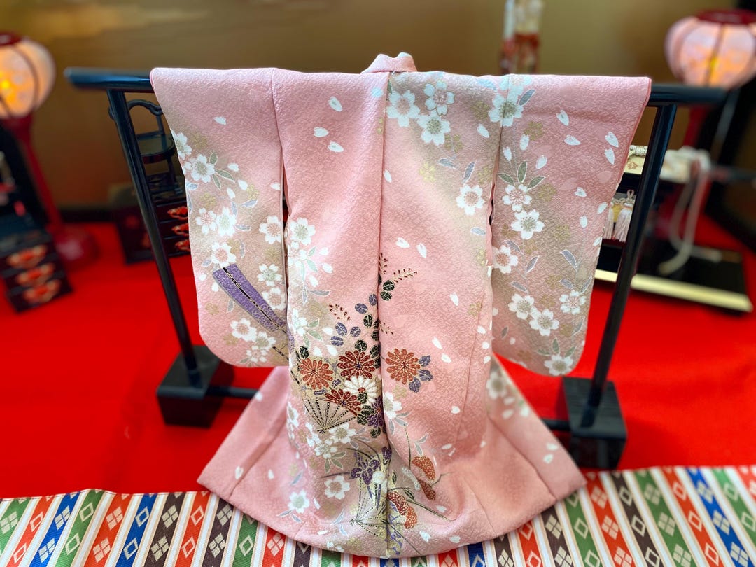 Miniature Kimono: Pink & Gold Cherry Blossom, With Hanger - Etsy