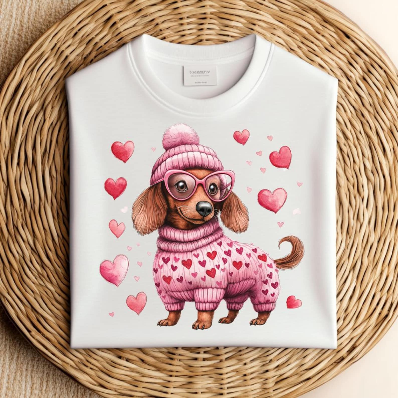 Valentine Dachshund Dog PNG, Sausage Dog Valentine Clipart, Cute Weiner ...