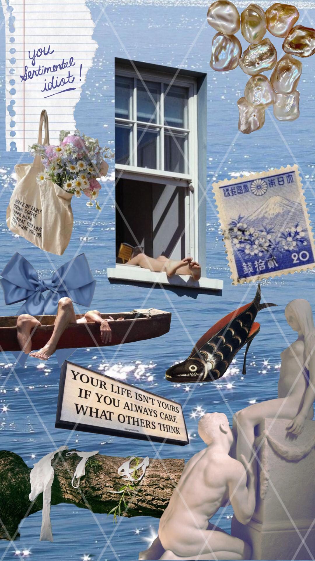 Sentimental Summer | Collage Phone Background - Etsy