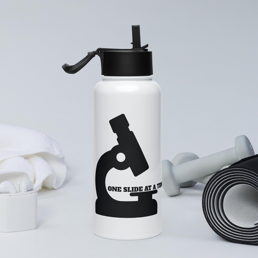 Microscope Water Bottle Gift, Med Lab Tech Gift Flask, Histology ...