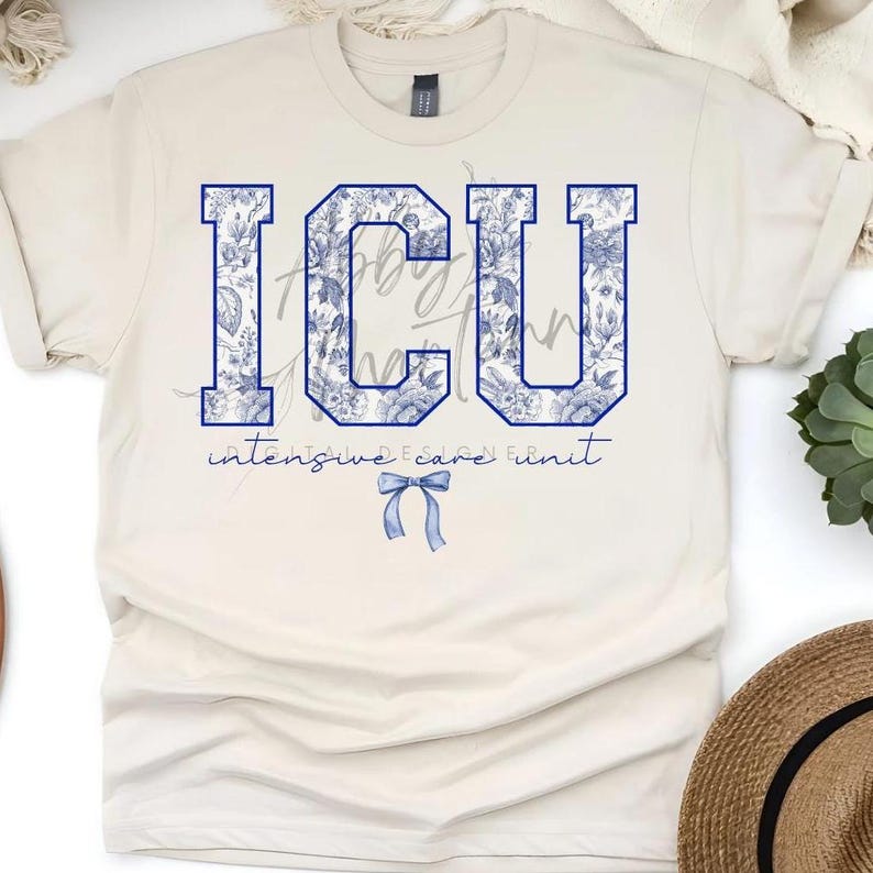 ICU Nurse PNG, Floral Design (digital Download) - Etsy
