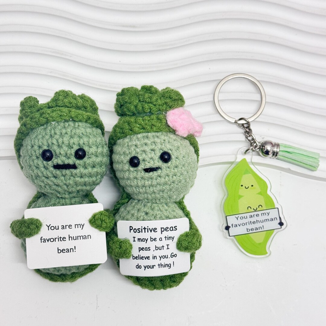 Adorable Crochet Peas,positive Pea,you Are My Favorite Bean,peas Lover ...