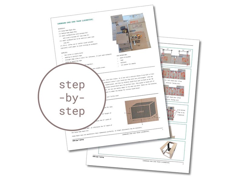 Diy Cardboard Choo Choo Train Pdf Guide Build Your Own Locomotive
