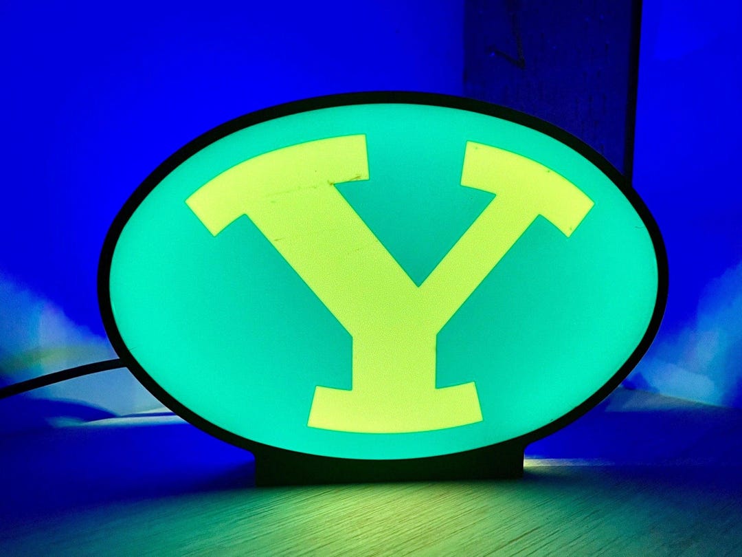 BYU Cougars LED Lightbox Sign Lamp for Fans and Alumni - Etsy
