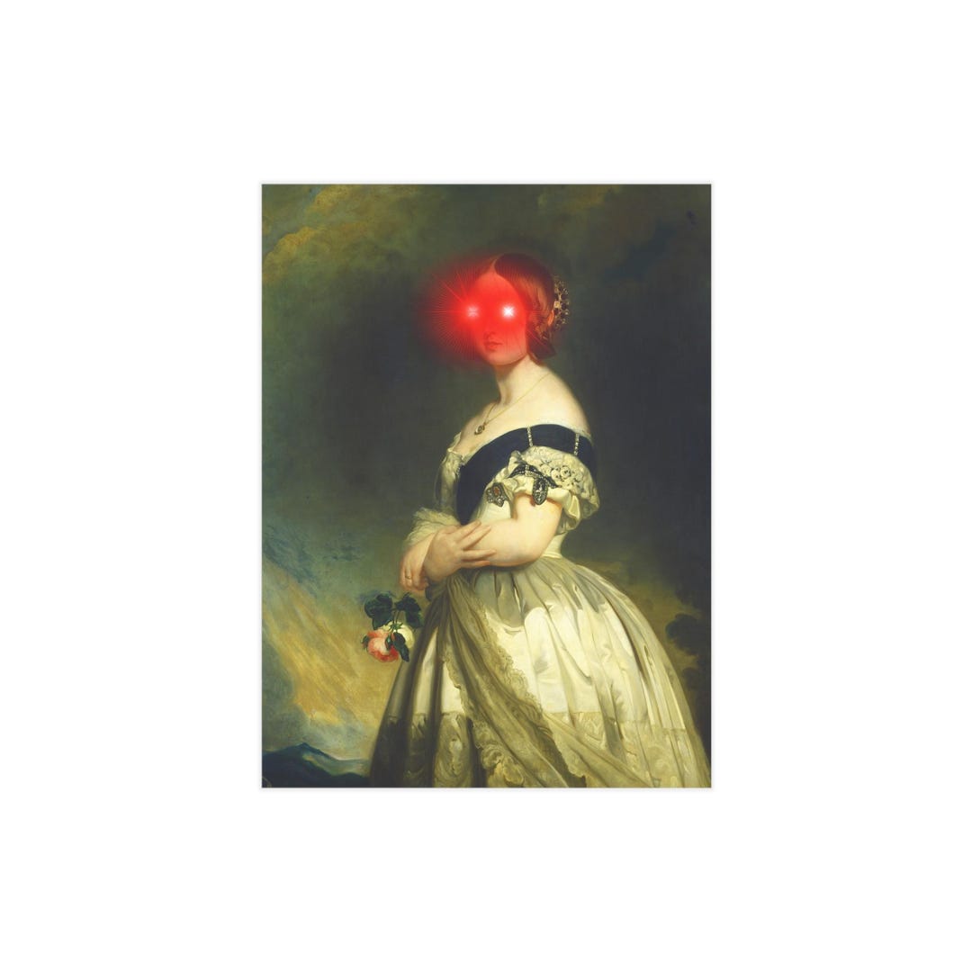 Red Creepy Art Prints, Renaissance Art Style, Wall Decor, Home Decor ...