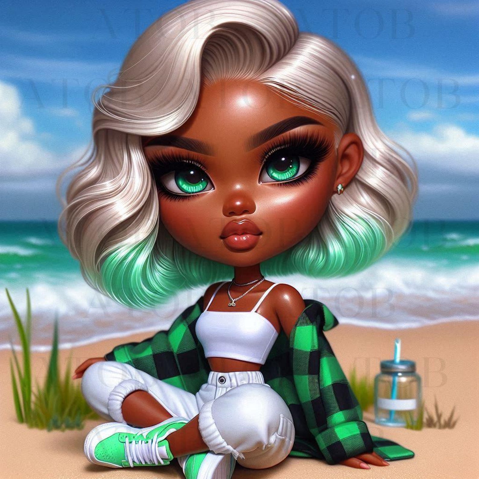 10 Beach Babes Clipart Bundle Summer Girls PNG, Beach Girls Clipart ...