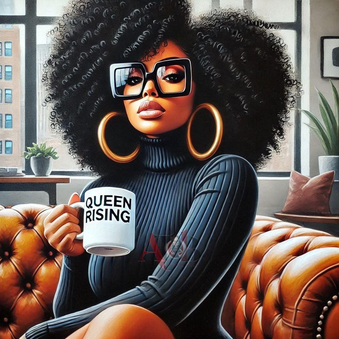 30 Queen Rising Black Girl Boss Clipart for Planner, Sublimation, Black Queen PNG Digital ...