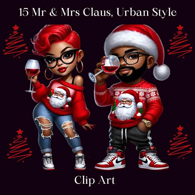 Black Mrs Santa Claus Mug - Etsy